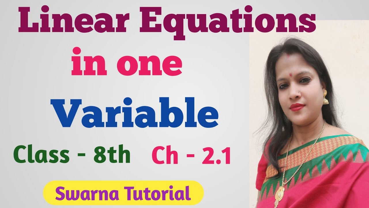 Linear Equations in one variable||class 8th||Ch-2.1||variable questions ...