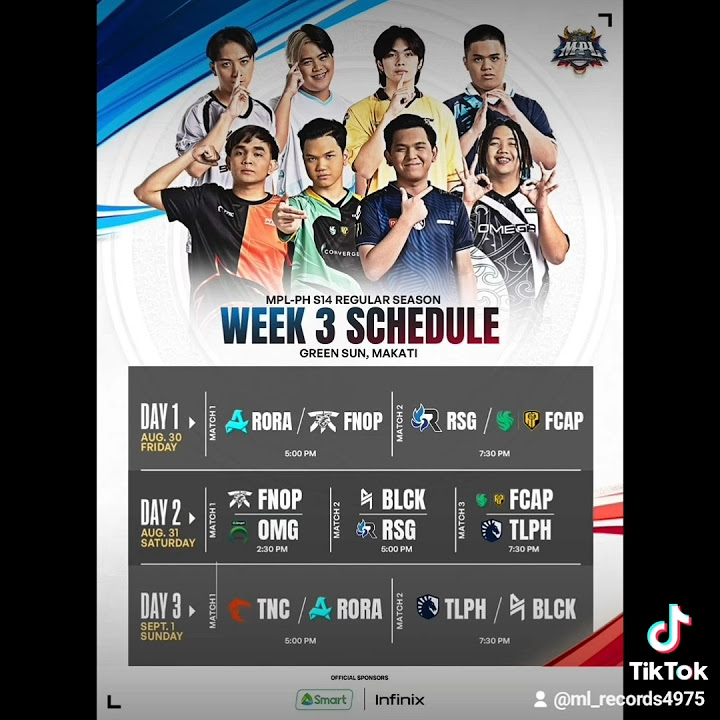 MPL PH S14 Week 3 Schedule of Matches #mobilelegends #mlbb #ml #shorts #viral #trending # ...