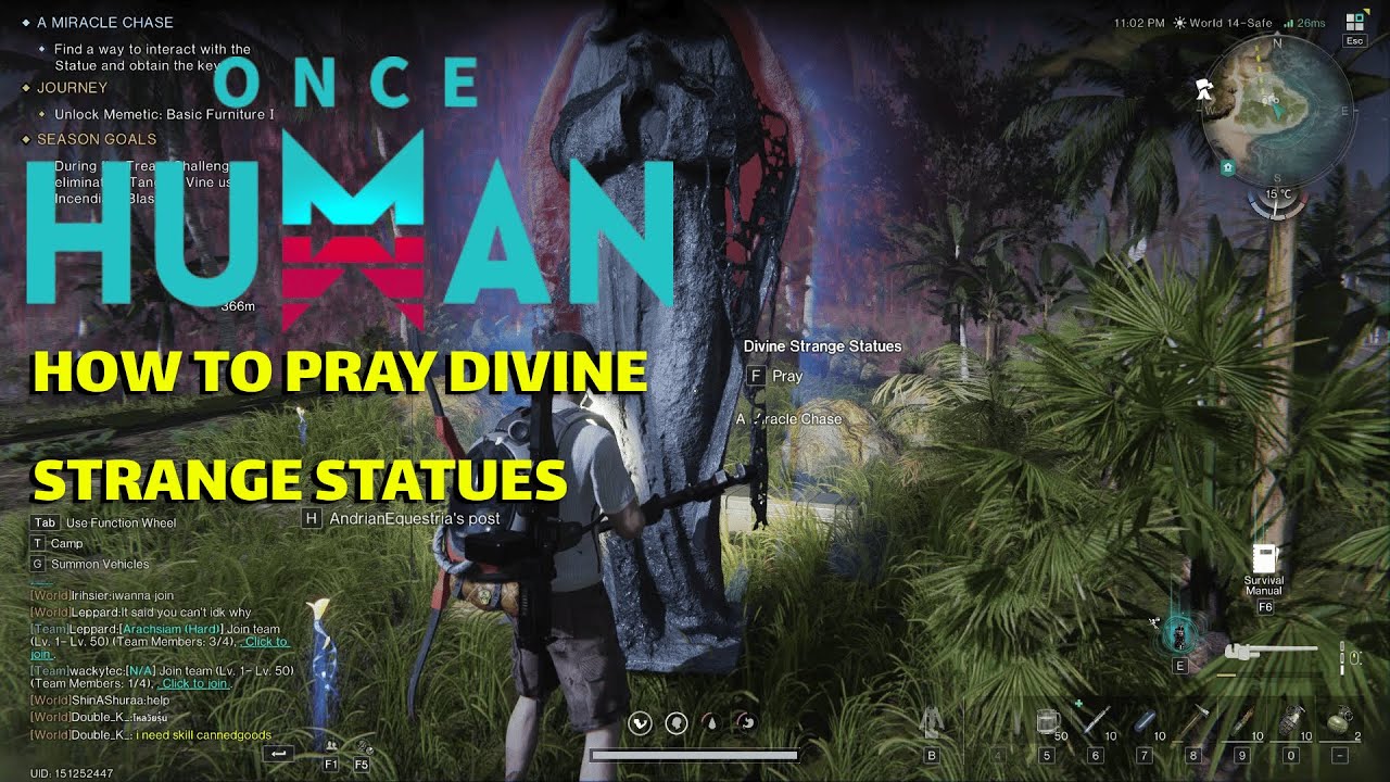 Cara Berdoa kepada Divine Strange Statues - Once Human - YouTube