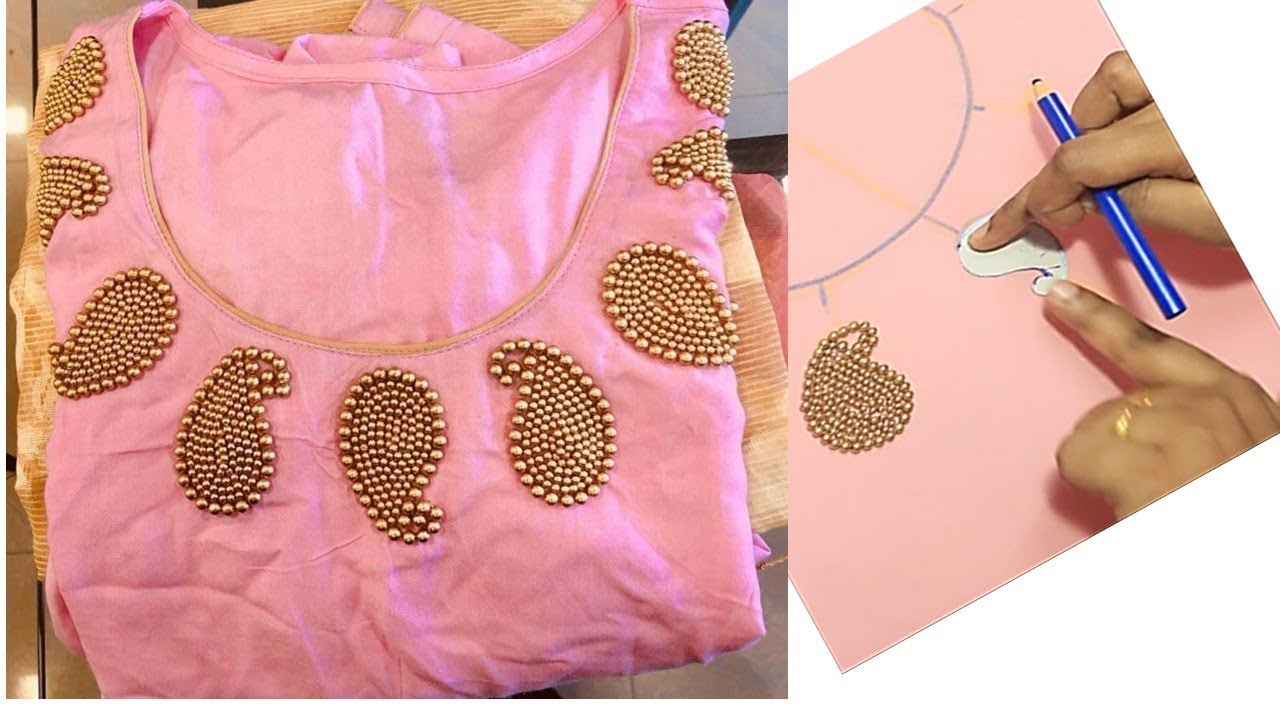 Beautiful Beaded Neckline (DIY) - YouTube