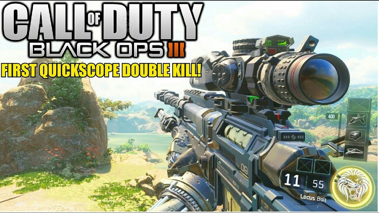 CALL OF DUTY BLACK OPS 3 FIRST QUICKSCOPE DOUBLE KILL! - YouTube