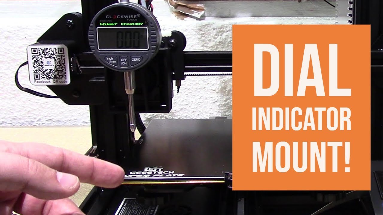 GeeeTech A10M - Bed Tramming Dial Indicator Mount! - YouTube