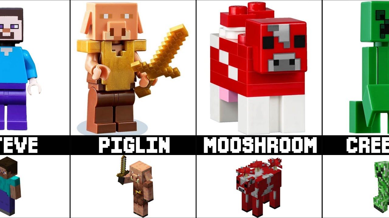 Minecraft Mobs in Lego - YouTube
