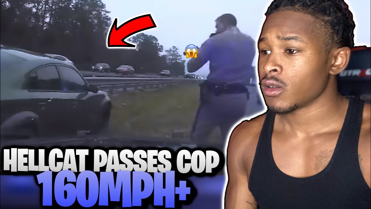 Hellcat Passes Cop Doing Top Speeds And This Happened - YouTube