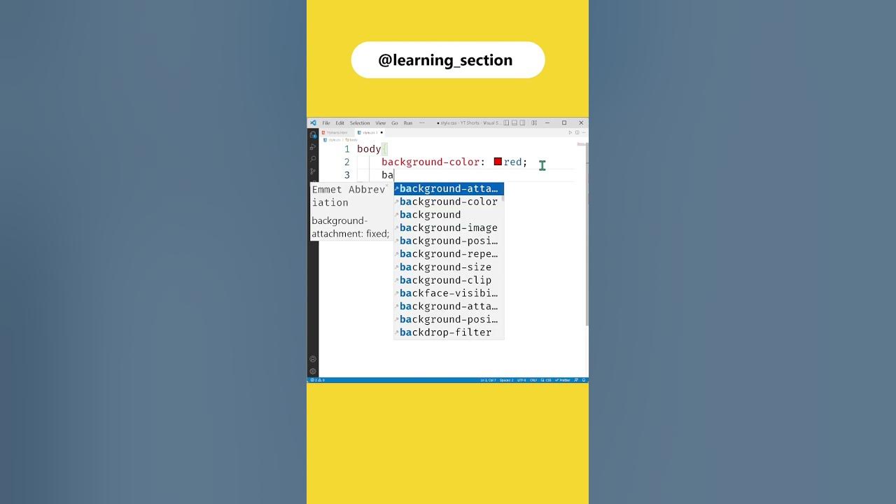 Different ways to change Background color - HTML & CSS | Learning Section - YouTube