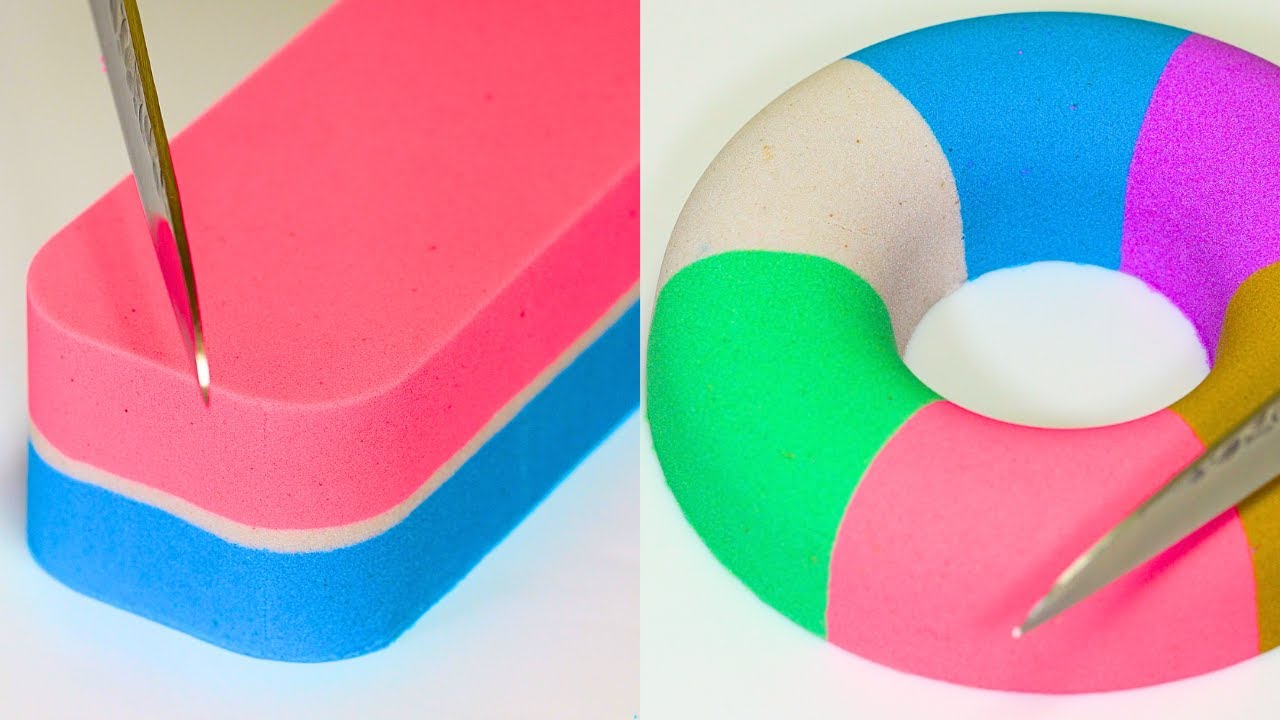 [Crunchy Special] Sand Cutting on Sandpaper | Oddly Satisfying Kinetic ...