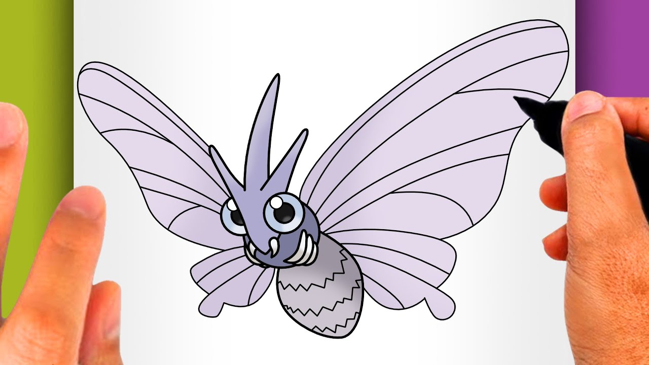 HOW TO DRAW VENOMOTH - How to Draw Pokémon Nº 0049 (EASY POKÉMON ...