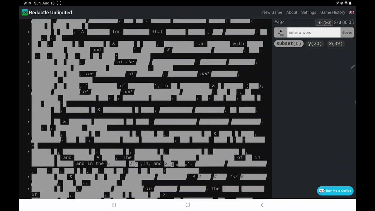 Redactle No. 494 - YouTube