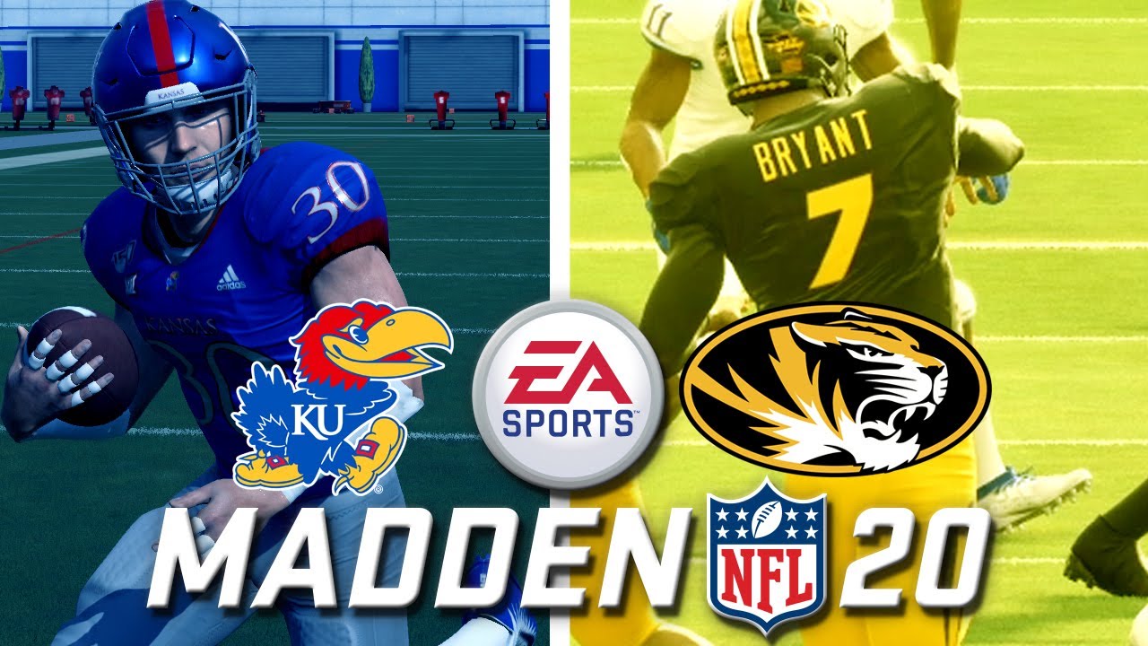 Kansas vs. Missouri | Madden 20 College Game | Full Game With Custom ...