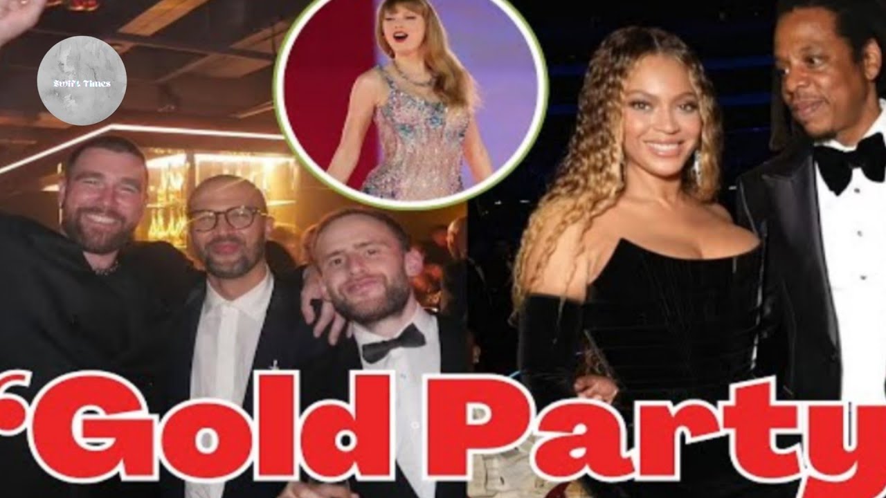 Travis Kelce HOLDS Oscars statue as he ATTENDED Beyoncé & Jay Z's Gold ...