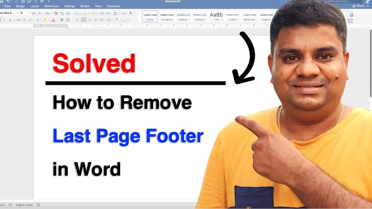 How to Remove Footer From Last Page in Word - YouTube