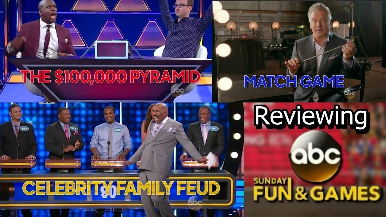 Celebrity Family Fued, $100,000 Pyramid, & Match Game (ABC'S Sunday fun ...