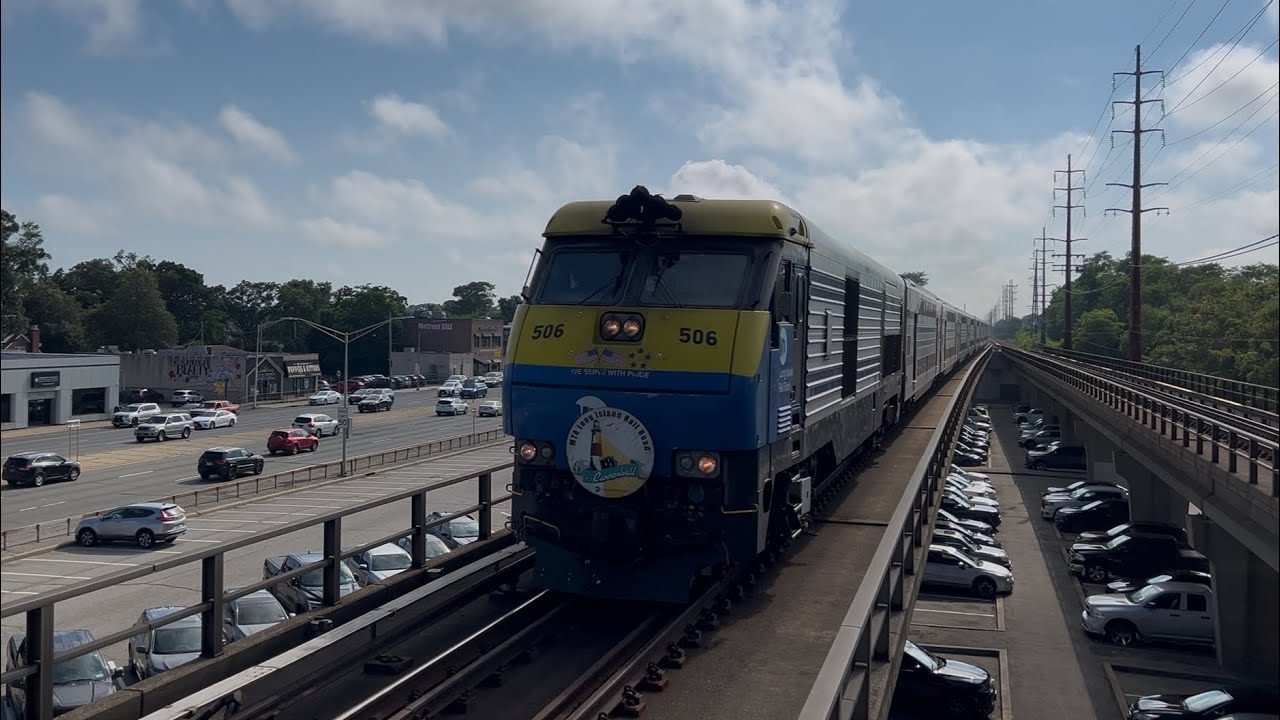 LIRR Cannonball Express Dashes Through Bellmore Train Station at High ...