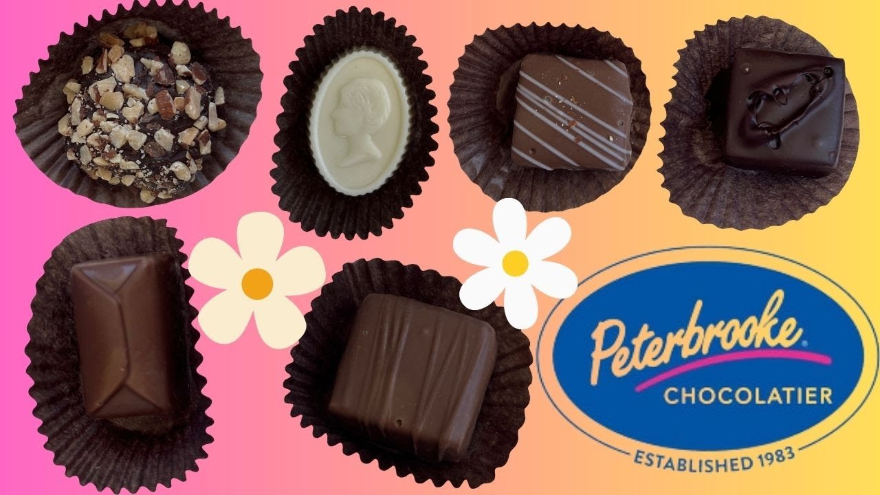 Trying SIX Chocolates from Peterbrooke Chocolatier - YouTube