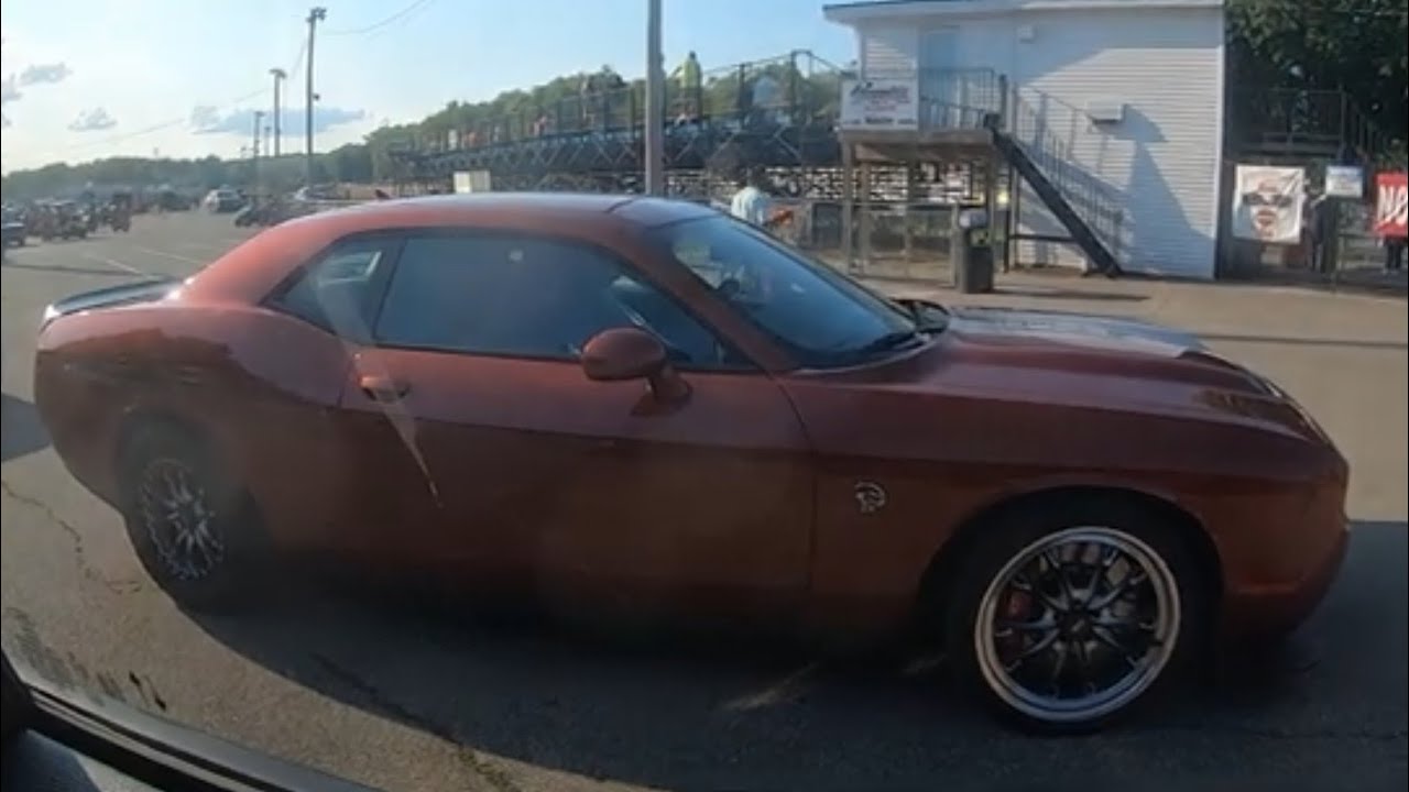 Dodge Hellcat on slicks vs Explorer ST - YouTube