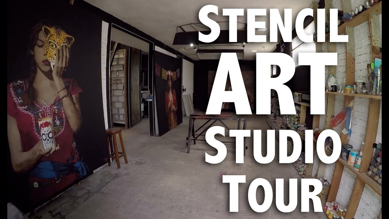 Stencil Art Studio Tour, Monterrey, Mexico - YouTube