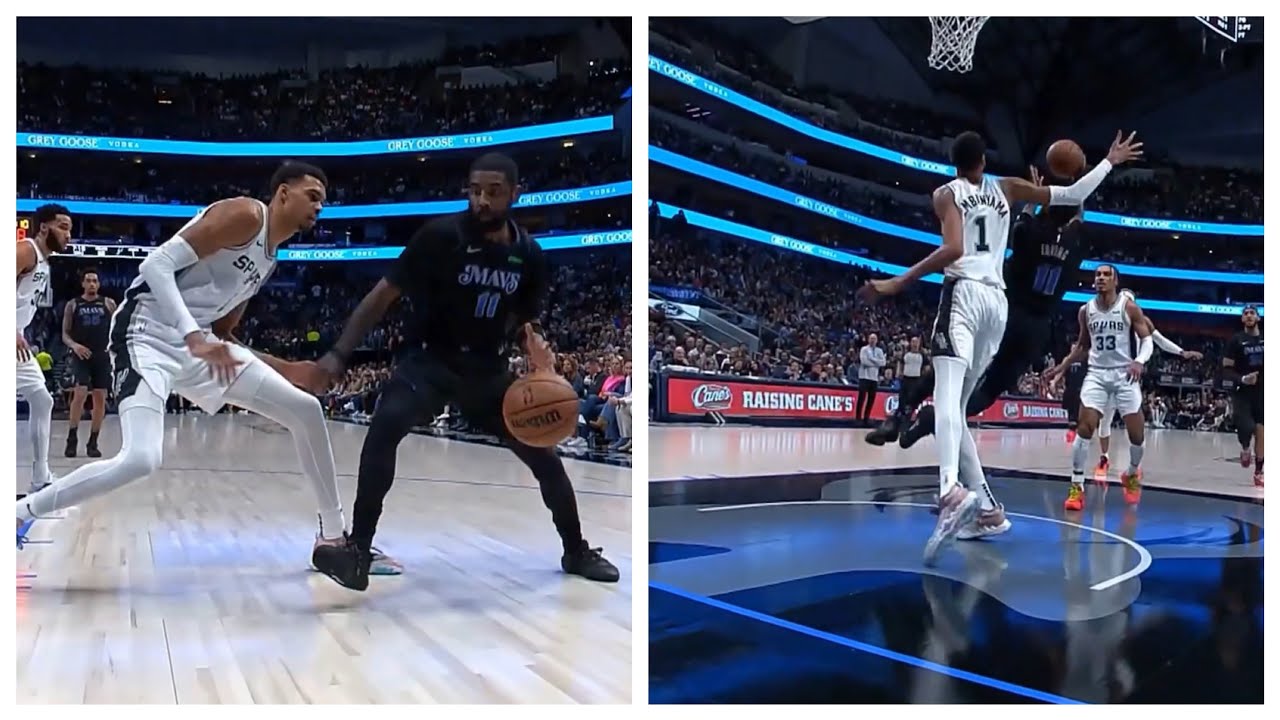 Kyrie nasty layup on Wemby 😳 - YouTube