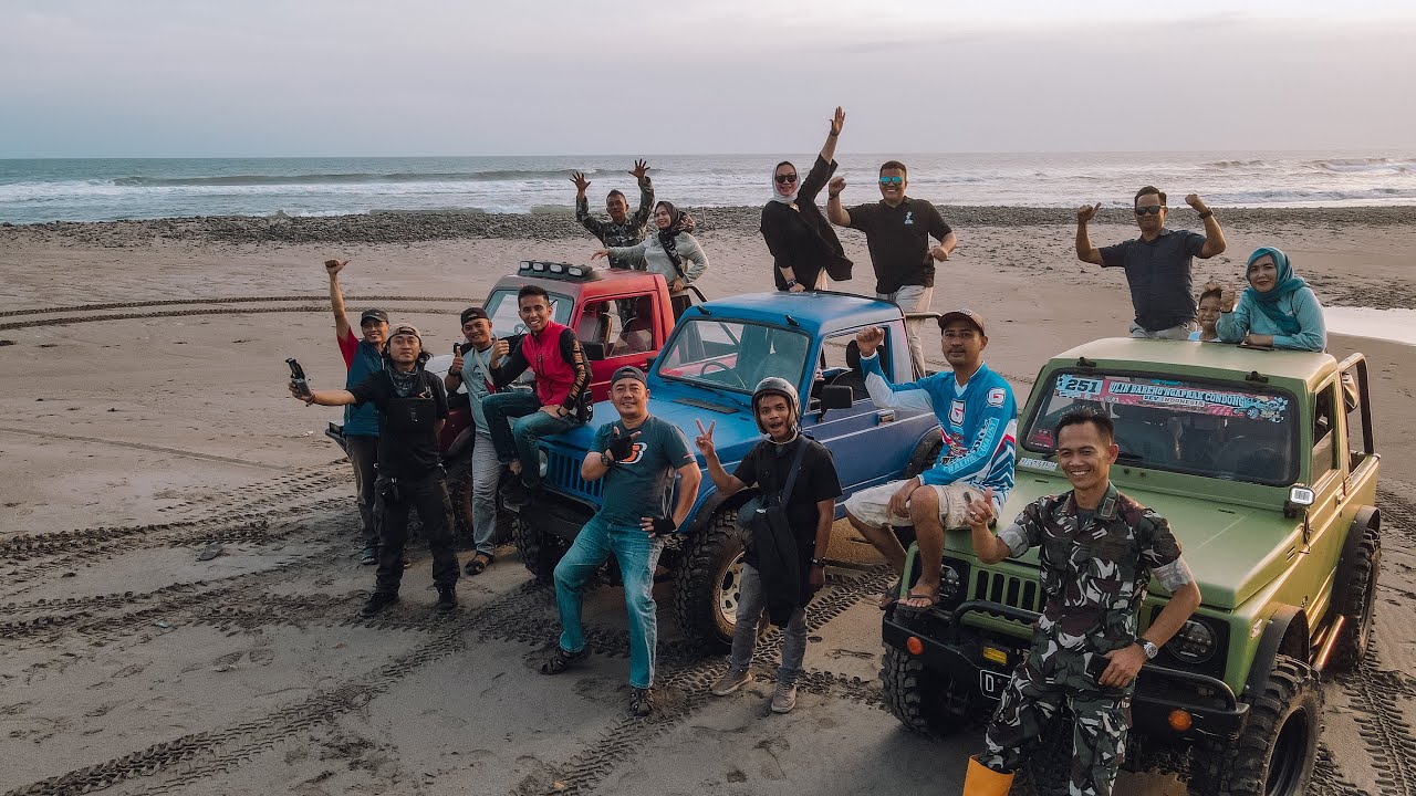 Wisata Jeep Pertama Di Pantai Garut Selatan Di Pantai Karang Papak ...