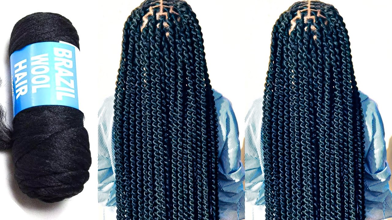 New trending Brazilian wool twist hairstyle|How to fake twist using ...