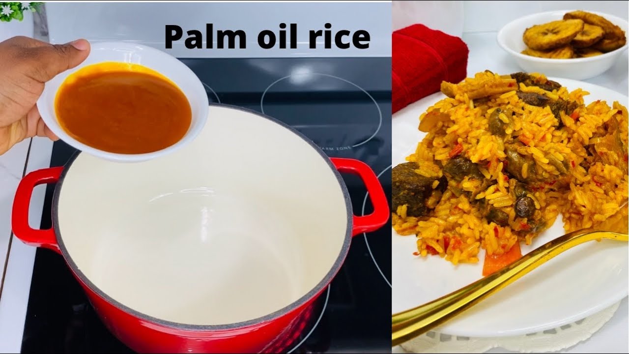 #rice #food #jollofrice How I prepare native palm oil rice # ...