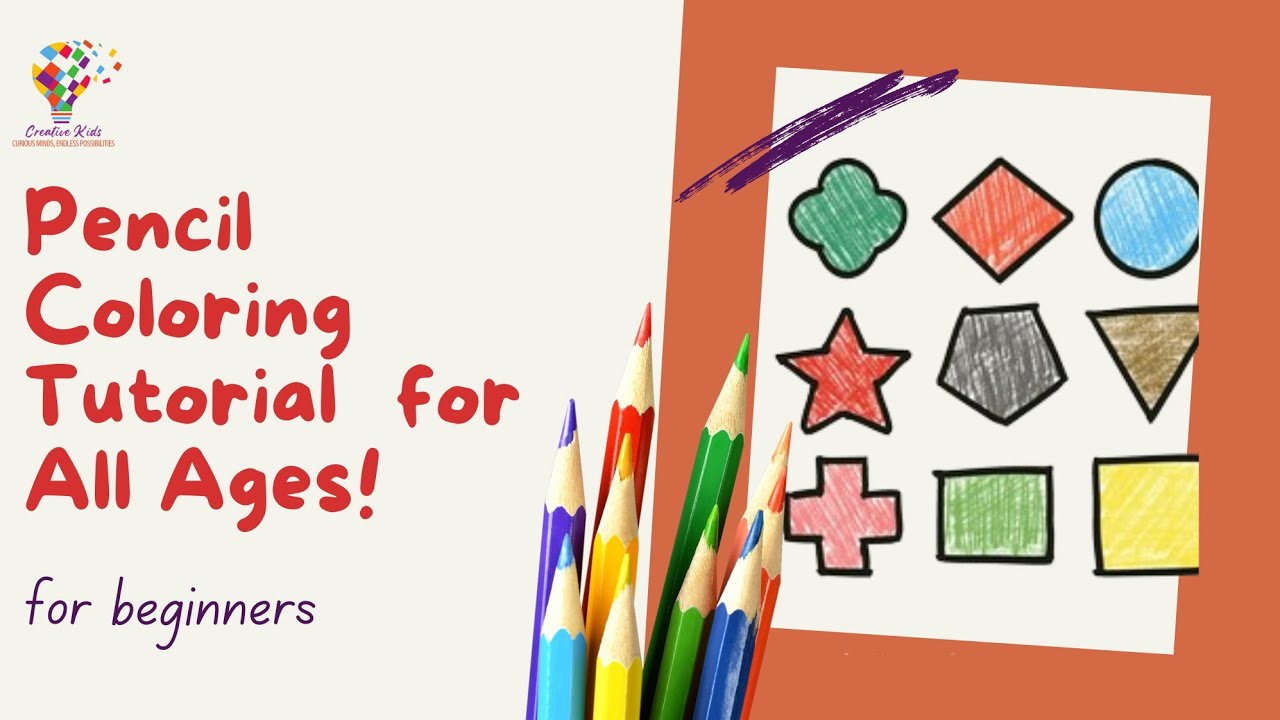How to color shapes with Pencil | Pencil Coloring for Kids | Pencil Art ...