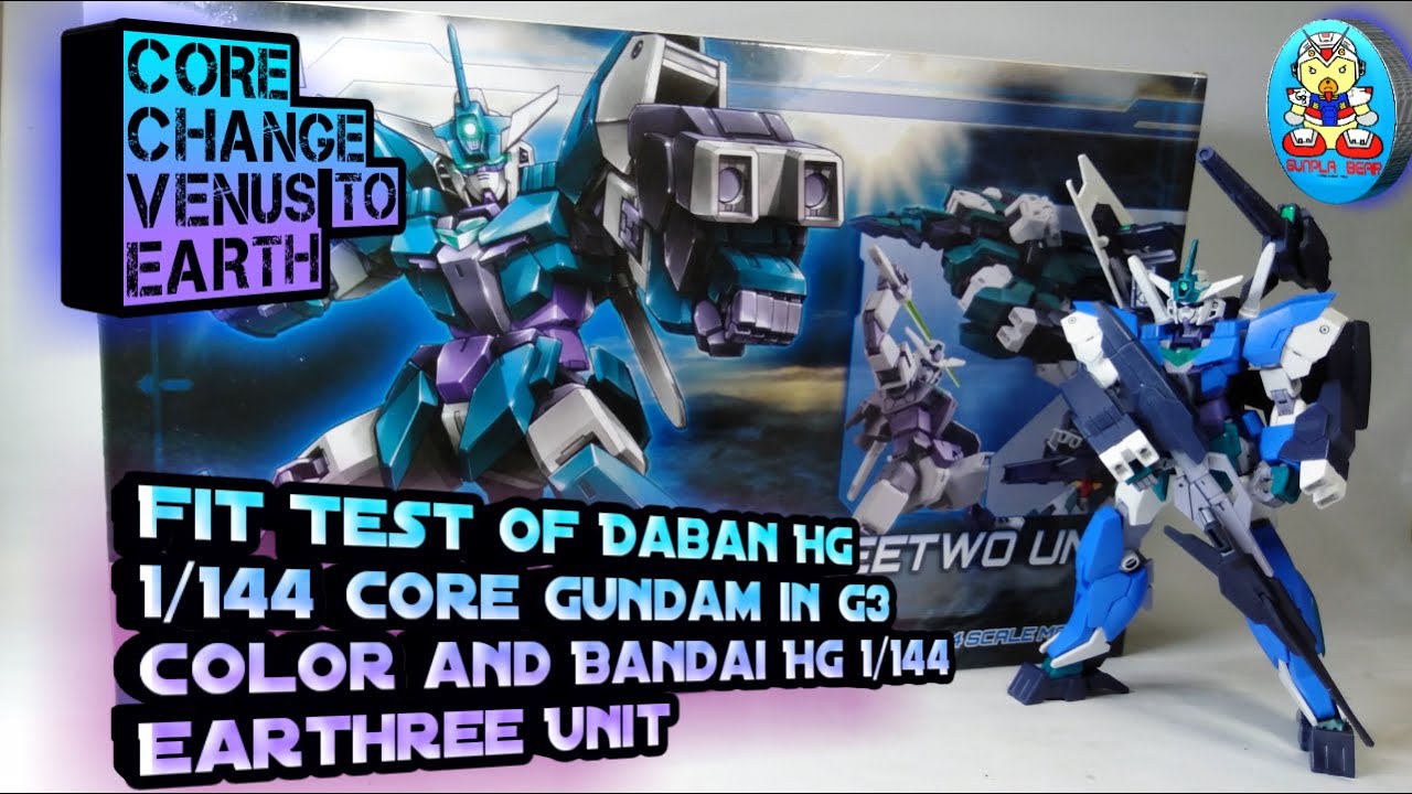 FIT TEST OF DABAN CORE GUNDAM in G3 COLOR and BANDAI EARTHREE UNIT ...