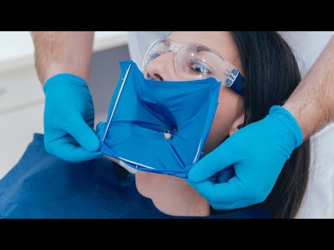 Operative Clinical - Single Tooth Isolation in Rubber Dam - YouTube