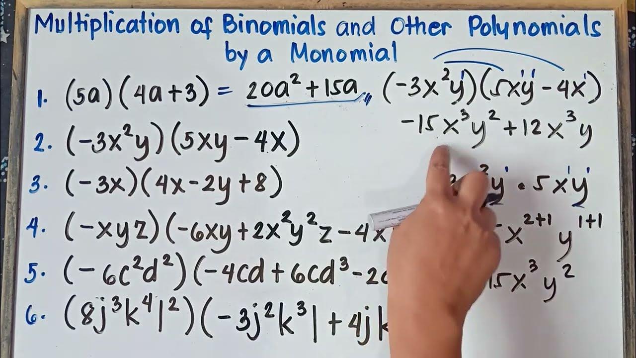 Multiplication of Binomials and Other Polynomials by a Monomial | Grade ...
