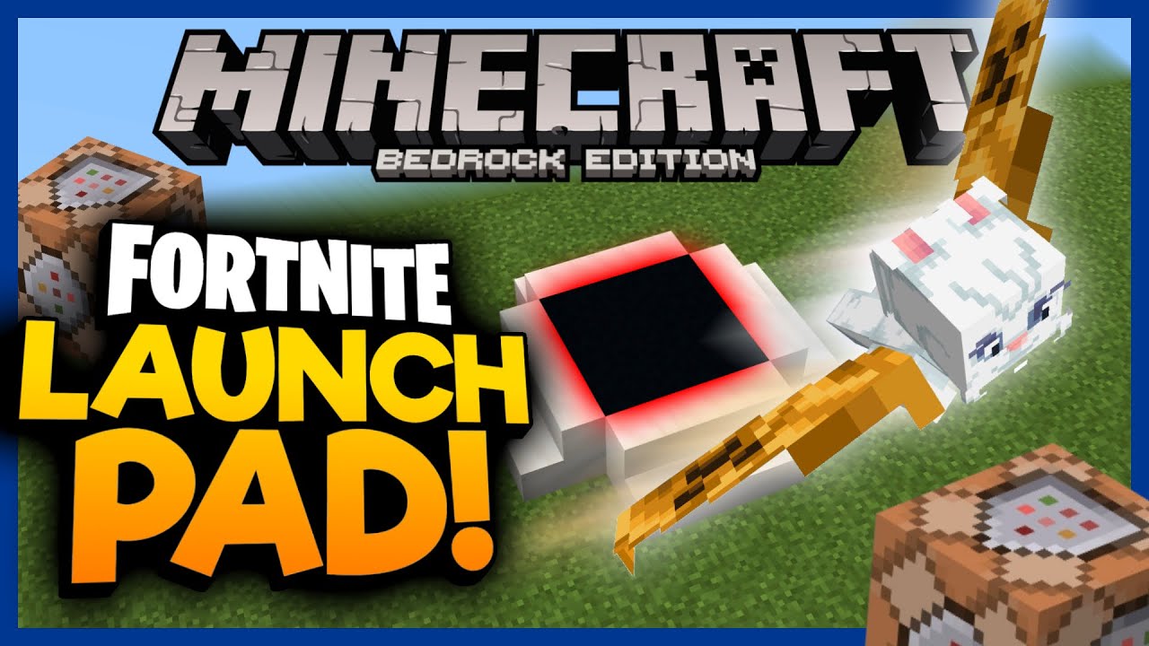 MCPE Fortnite Launchpad Command! 😎 Minecraft Bedrock Tutorial - YouTube