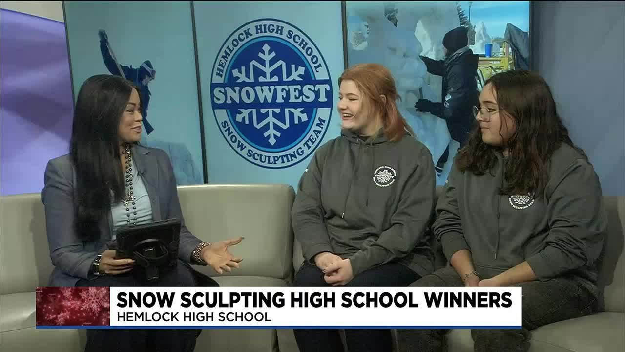 Snowfest High School Snow Carving Contest Winners - YouTube