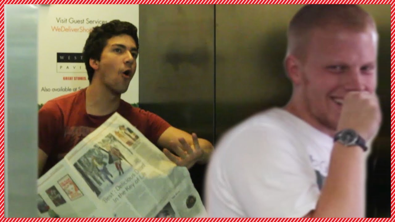 Pooping in the Elevator Prank! w/ JouleThief - YouTube
