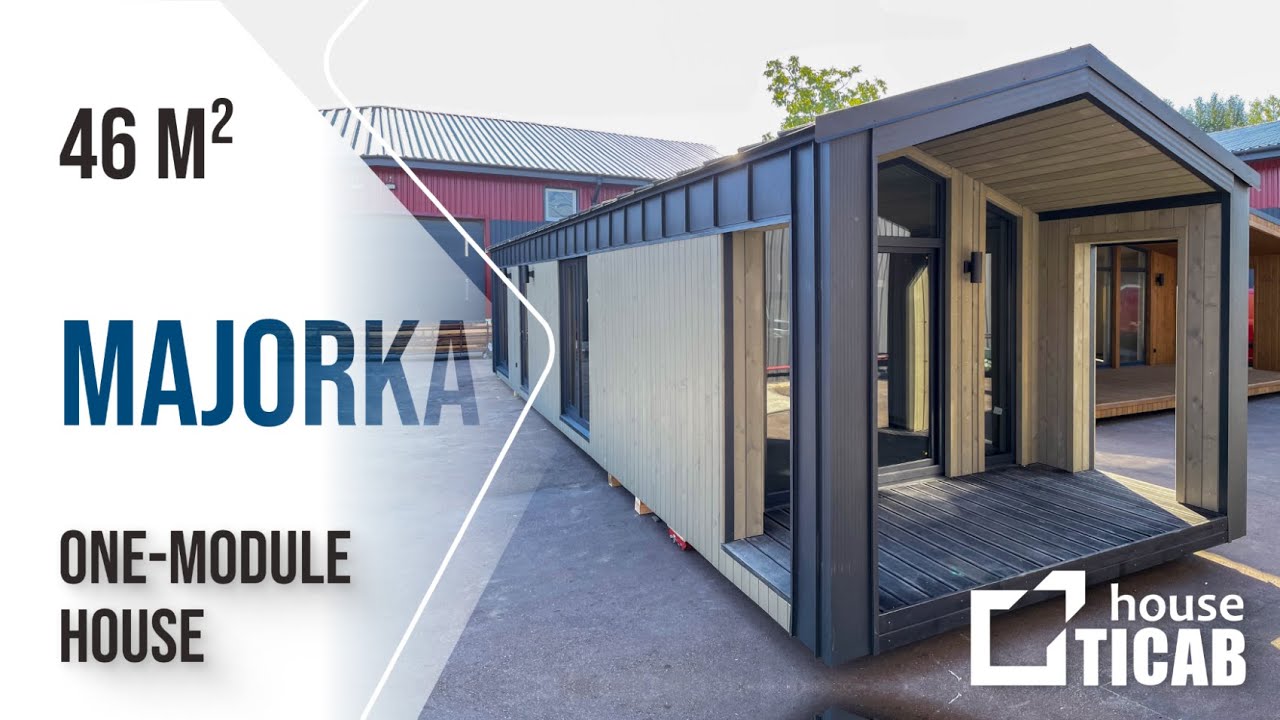 Modular wooden house model Majorka, 46 m2, from the manufacturer TM ...