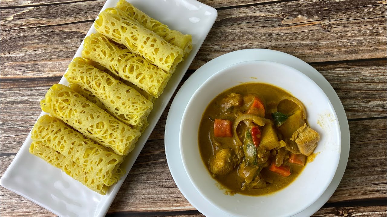 cara buat roti jala klasik bersama kari ayam | teknik bancuhan yang ...