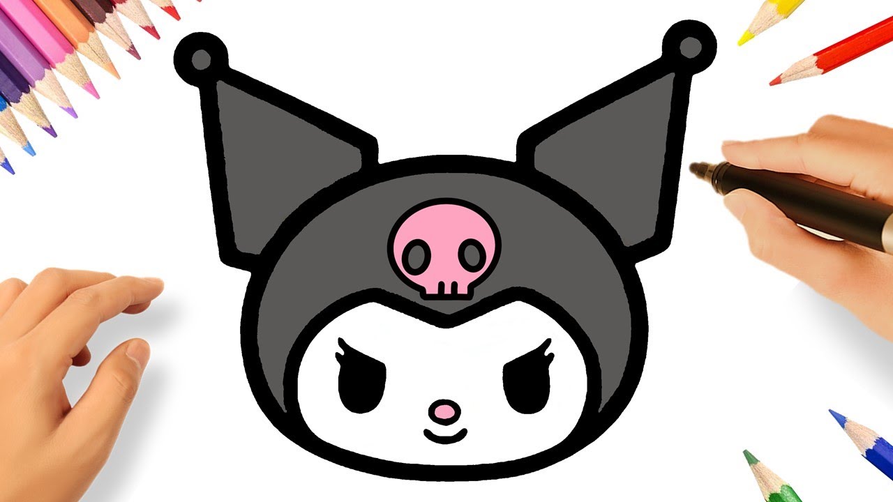 COMO DESENHAR A KUROMI FÁCIL 🖤🎀 - YouTube