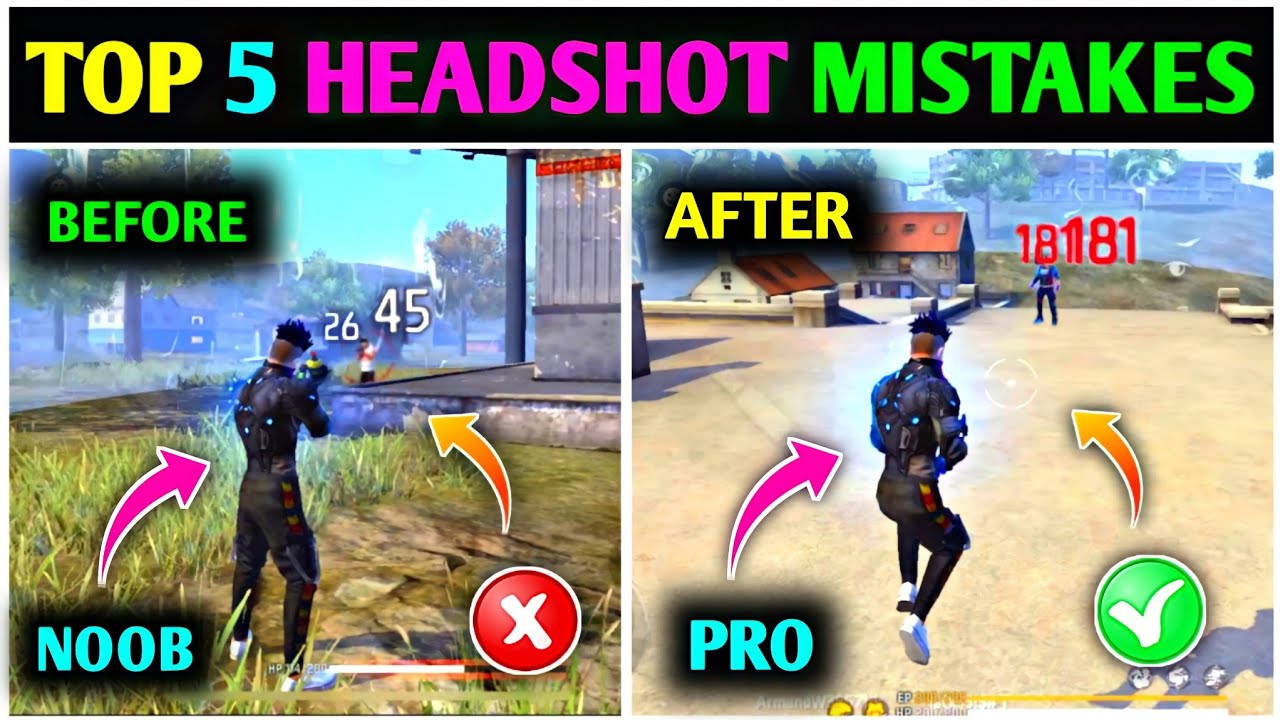 Headshot Mistakes in Free Fire 🥺|Headshot Trick Free Fire|New Headshot ...