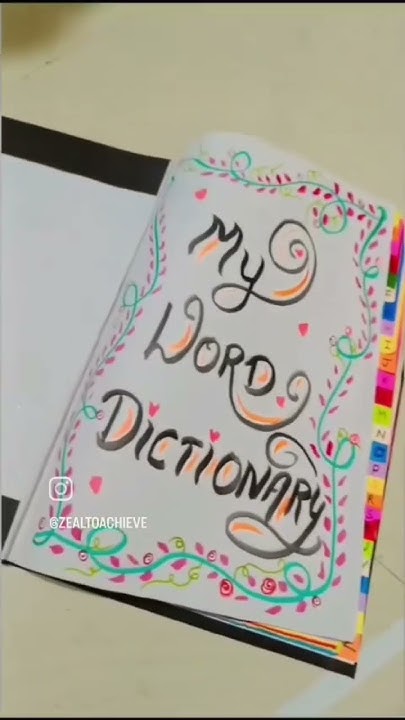 my word dictionary idea#handmade dictionary idea for school project# ...