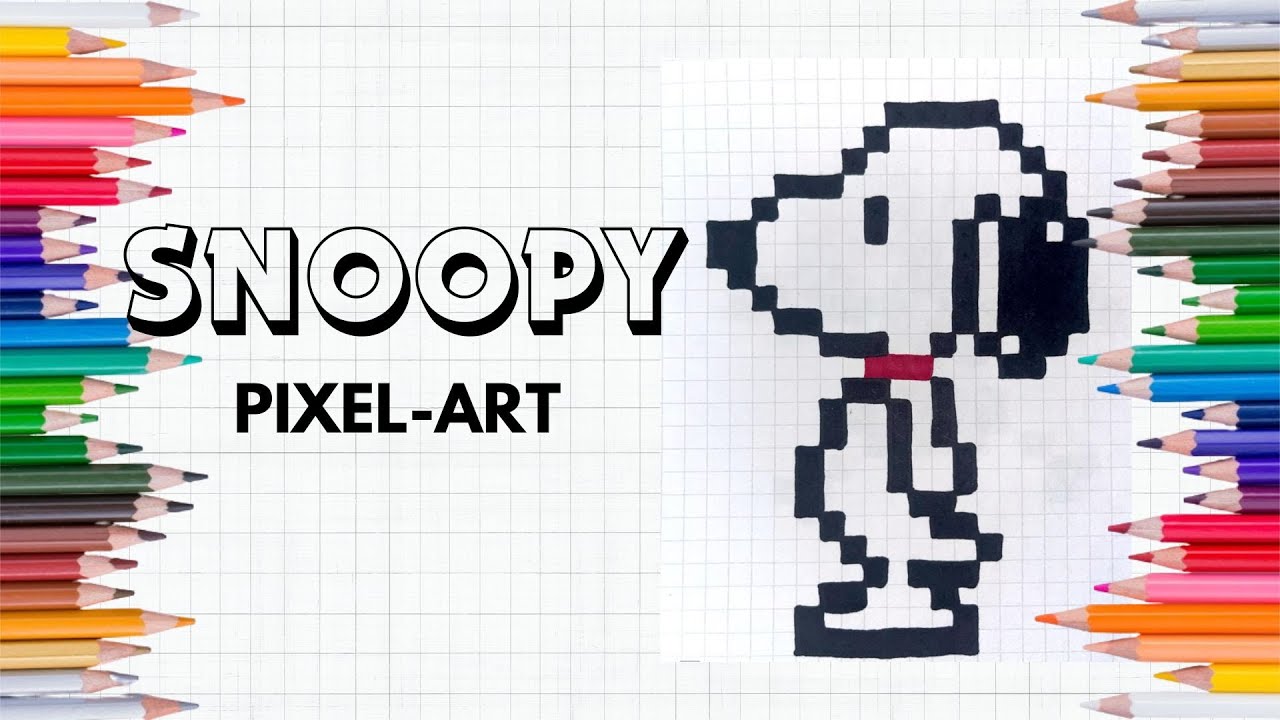 Como Dibujar a Snoopy en Pixel Art - How To Draw Snoopy #pixelart #snoopy #pixelarttutorial ...