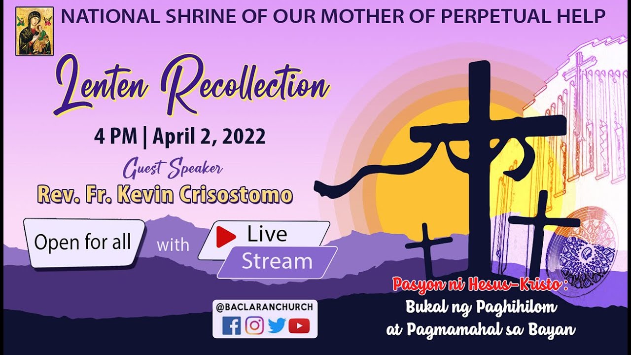 Baclaran Church Live Mass: Lenten Recollection - YouTube