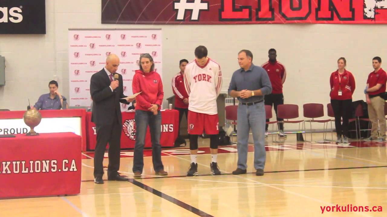 York Lions | Aaron Rados honoured by York basketball on grad night ...