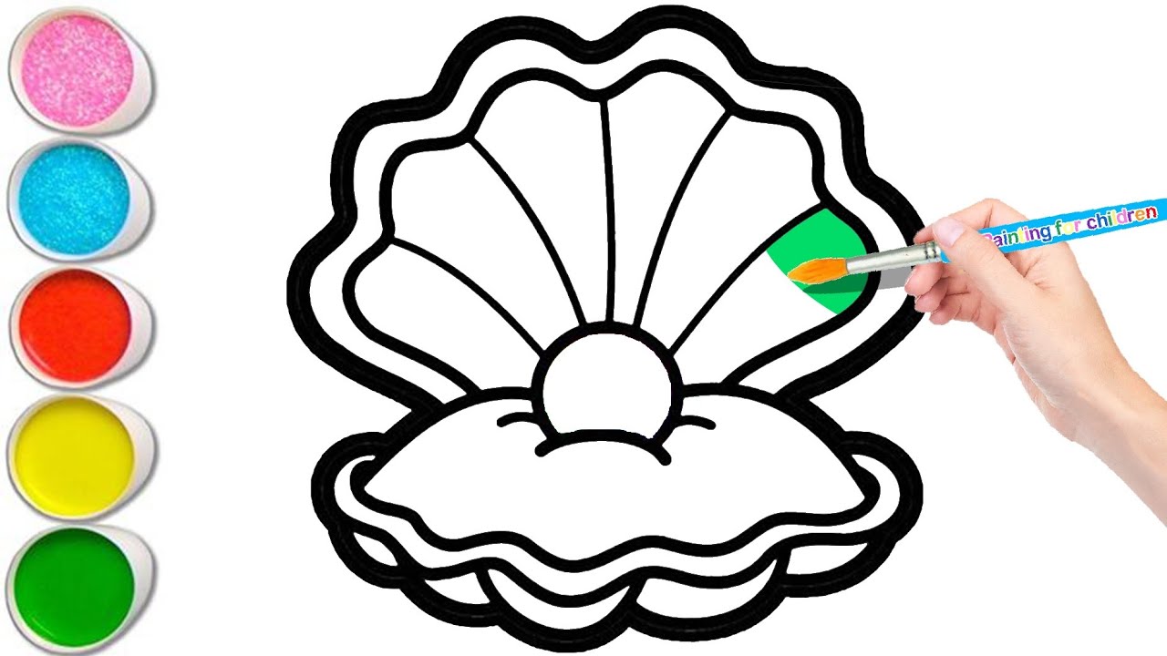 How to draw pearls ⁦|⁩ Simple drawing for children and beginners - YouTube