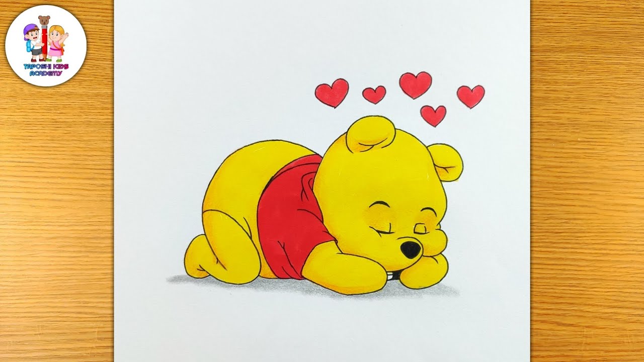HOW TO DRAW SLEEPING POOH - YouTube