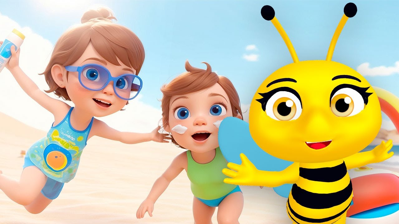 Beach Song Sunscreen Safety - Fun Cartoons For Kids | Maya The Bee ...