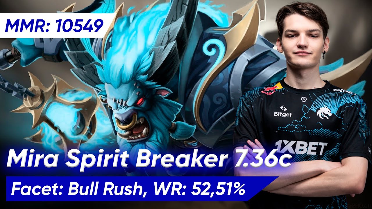 🐏 Mira SPIRIT BREAKER 7.36 SUPPORT | Dota 2 Pro Gameplay - YouTube