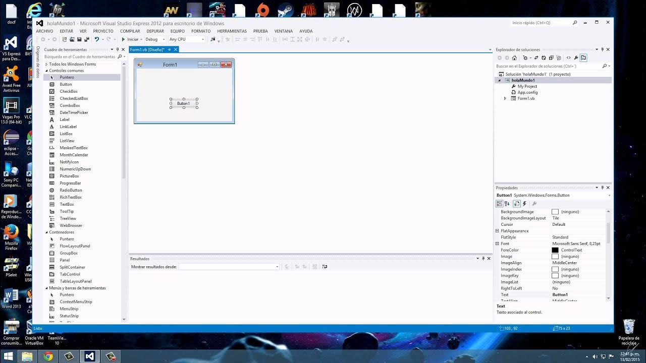Primer programa Hola mundo VB. - YouTube