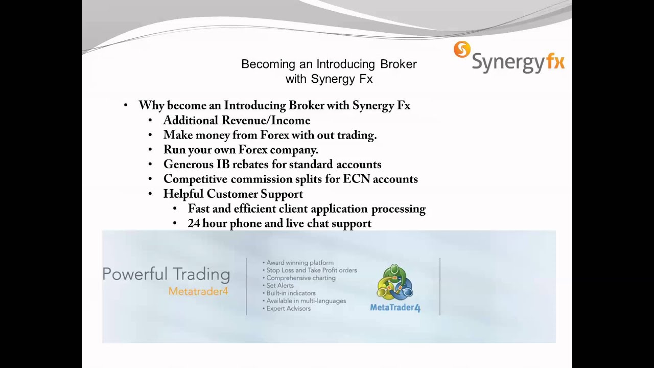 Advantages of Becoming an Introducing Broker with Synergy Fx - YouTube