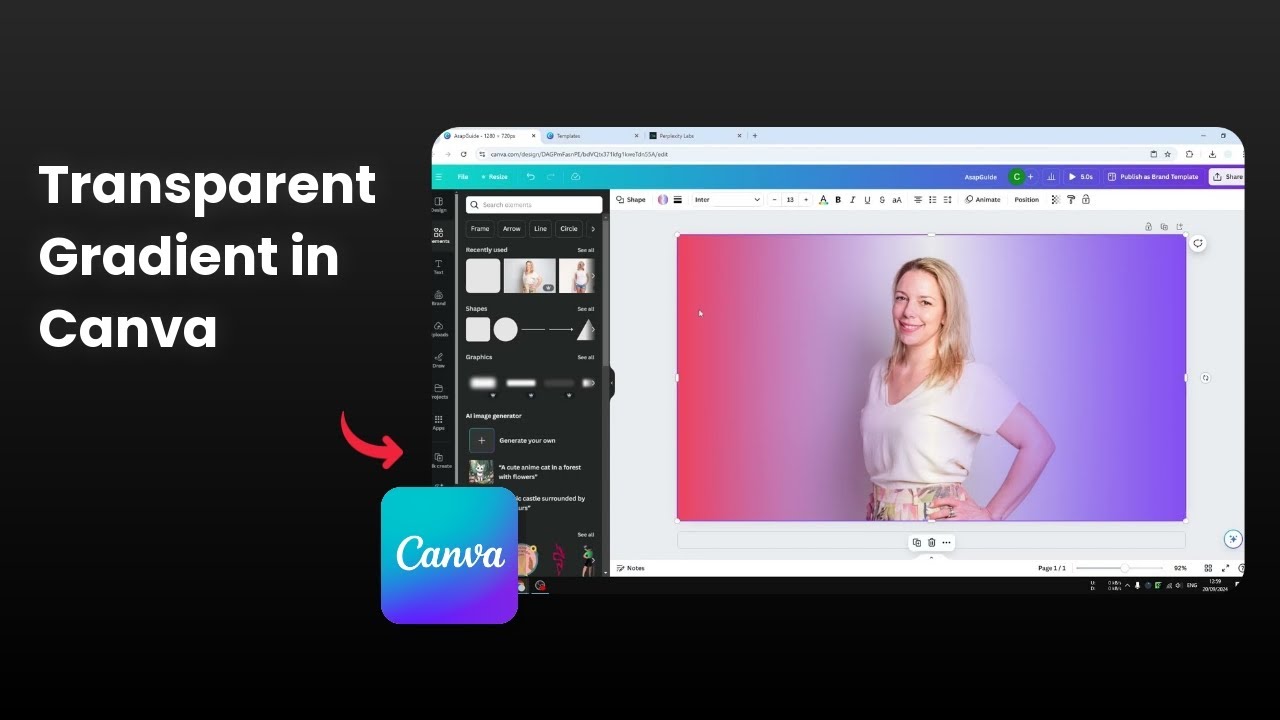 How to Create Transparent Gradient Effect in Canva - YouTube