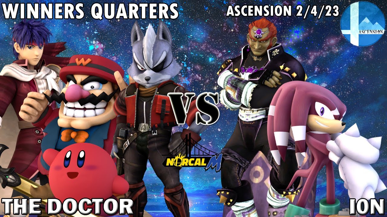 "Ascension 2/4/23" - The Doctor (Wario/Wolf/Ike/Kirby) v. I0N (Knux ...