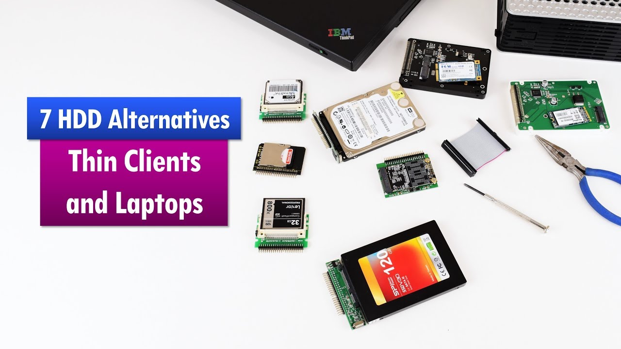 Modern Hard Drive Alternatives for old Laptops and Thin Clients - YouTube
