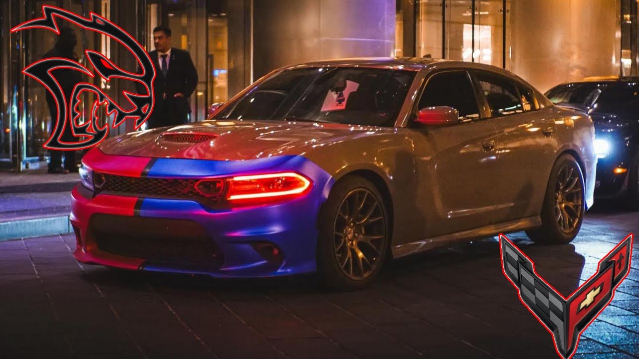 CITY NIGHT LIFE WITH C8 CORVETTE, HELLCAT, & 600 HP SCAT! (FT FRIEND ...