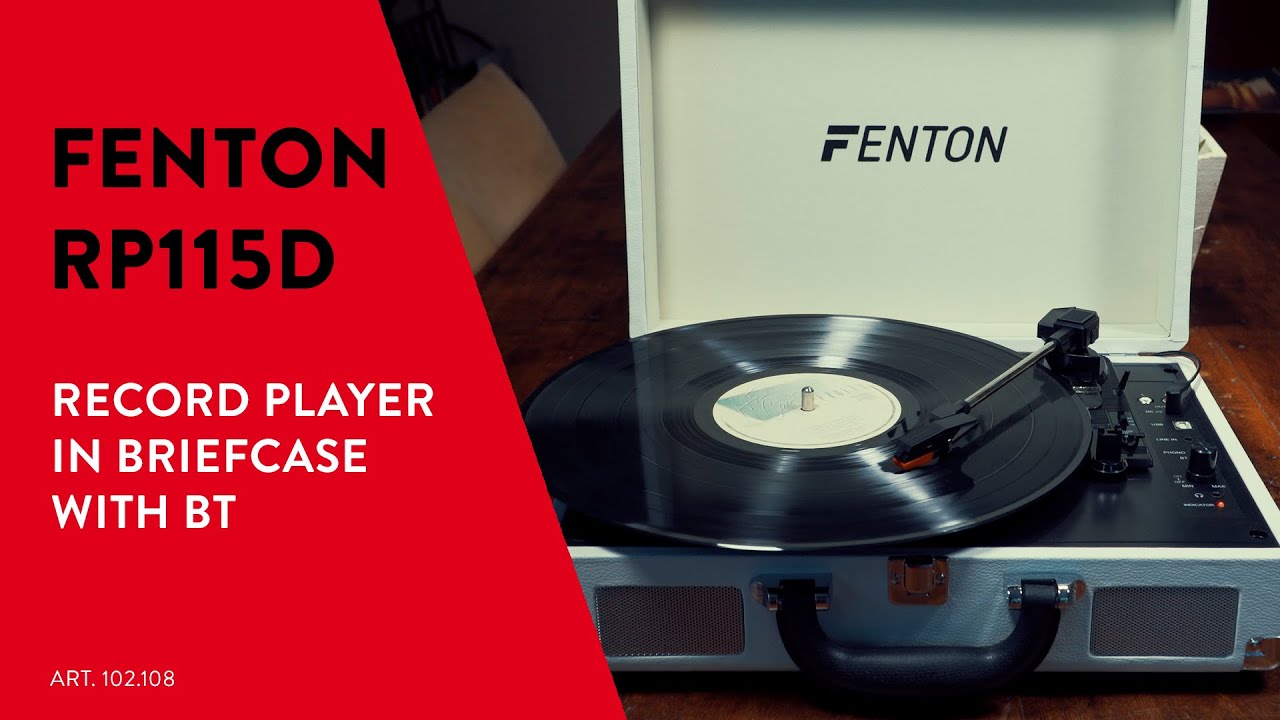 Fenton RP115D Record Player Briefcase with BT - 102.108 - YouTube